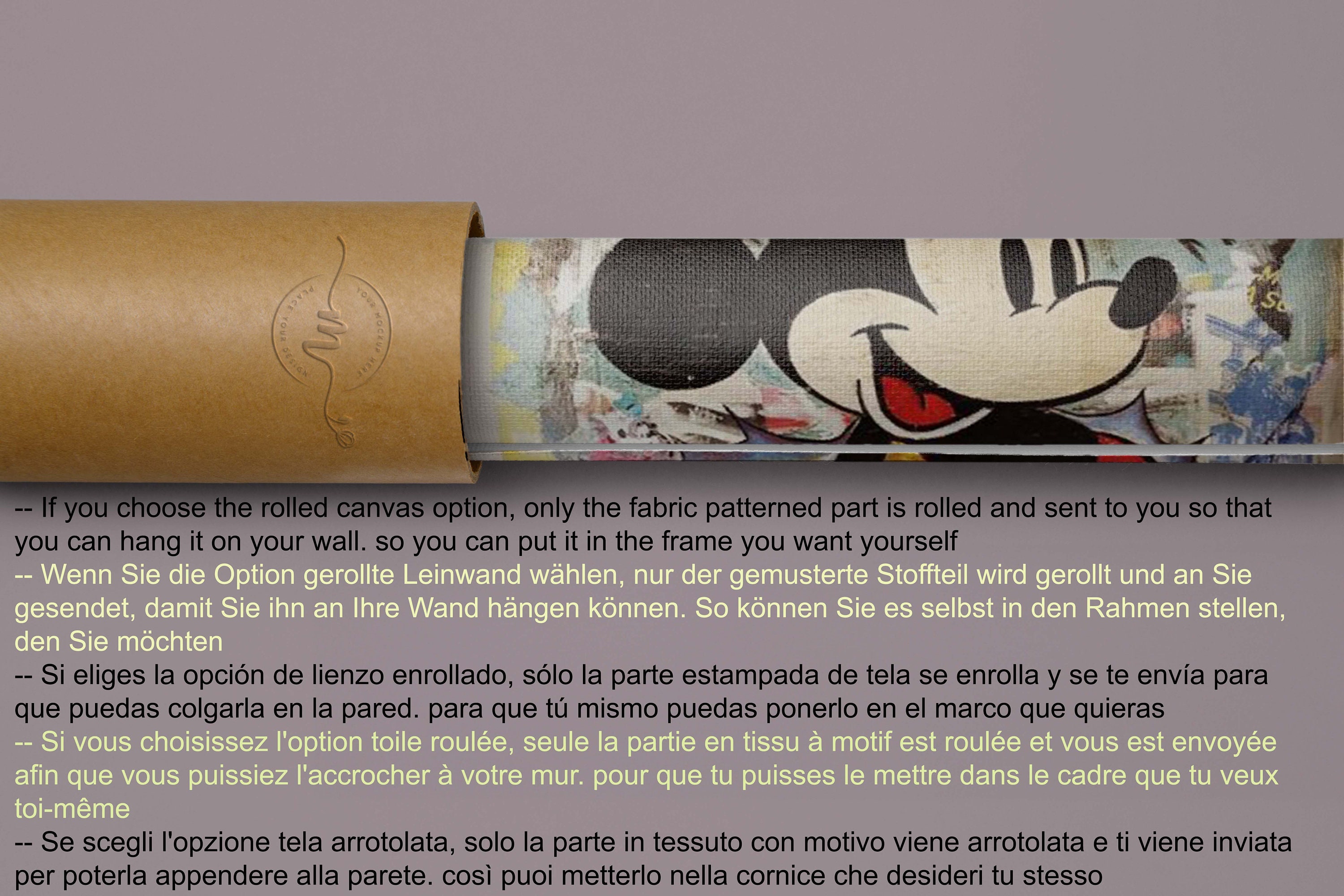 Mickey Mouse Canvas, Cartoon Theme Canvas, Kids Room Decor, Home Decor ...