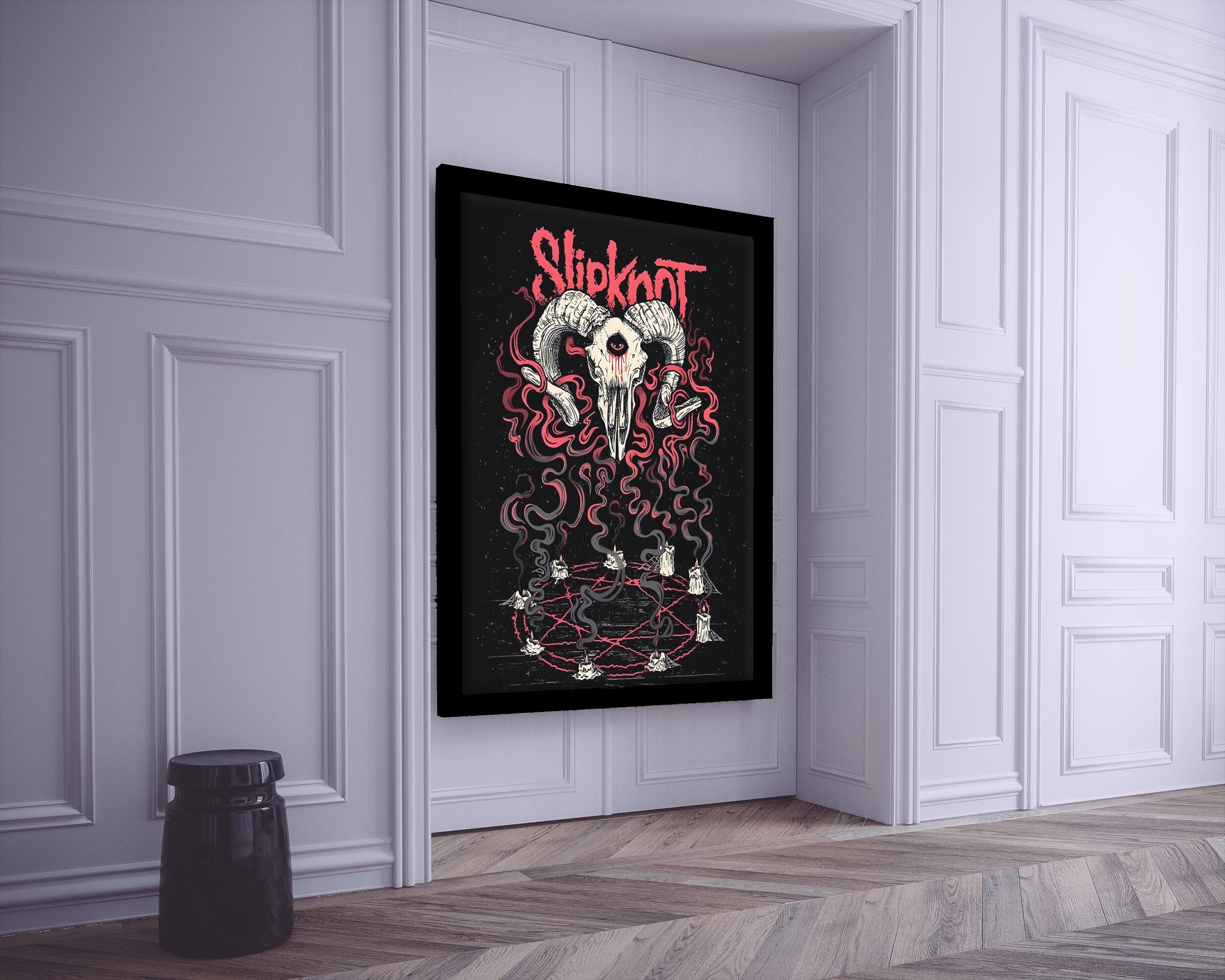 Slipknot Skull Canvas, Metal Music Art, Musician Decor - Etsy