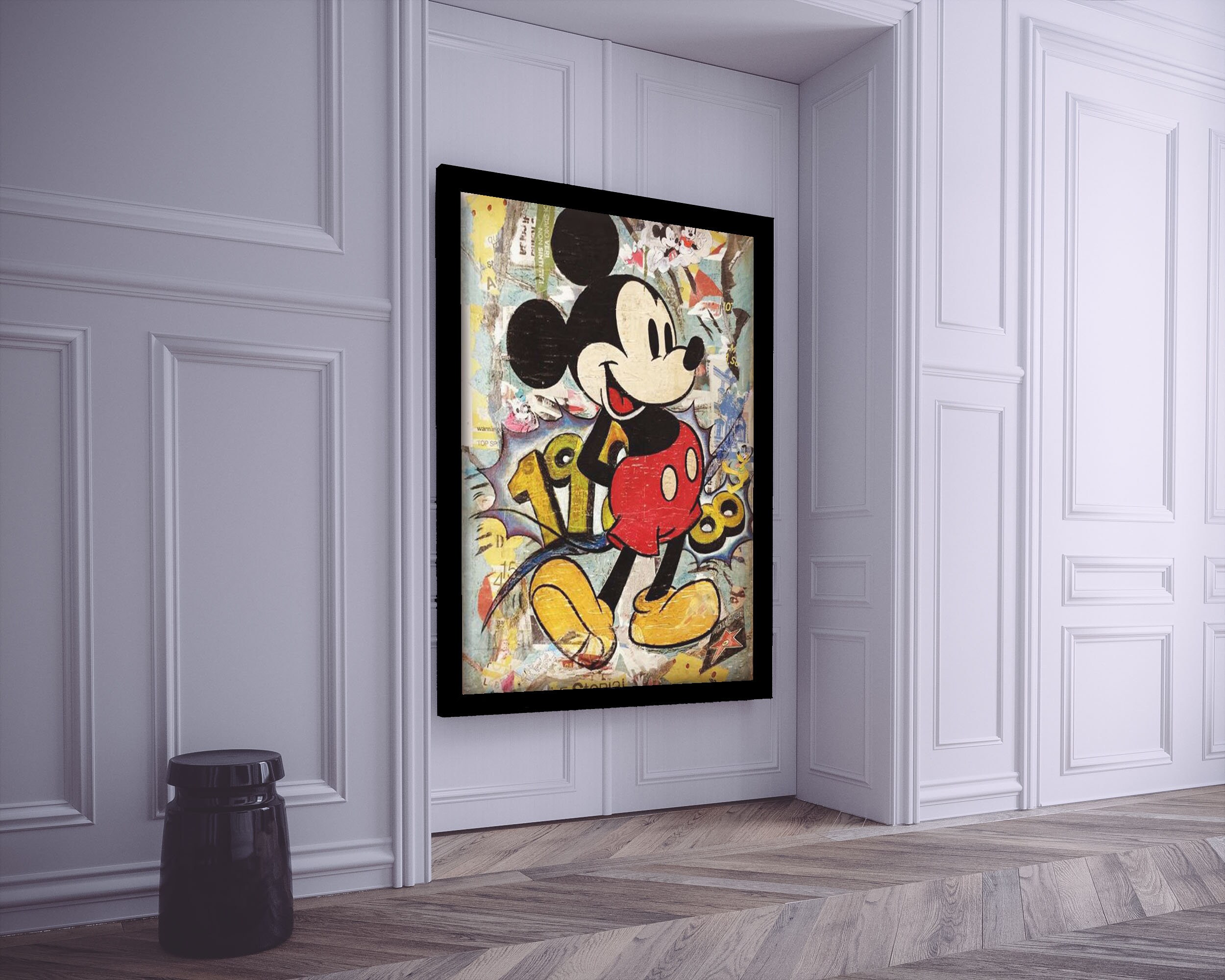 Mickey Mouse Canvas, Cartoon Theme Canvas, Kids Room Decor, Home Decor ...