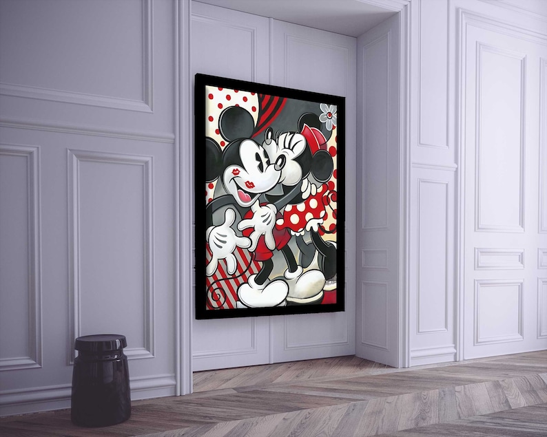 Mickey Mouse Canvas, Cartoon Theme Canvas, Kids Room Decor, Home Decor ...