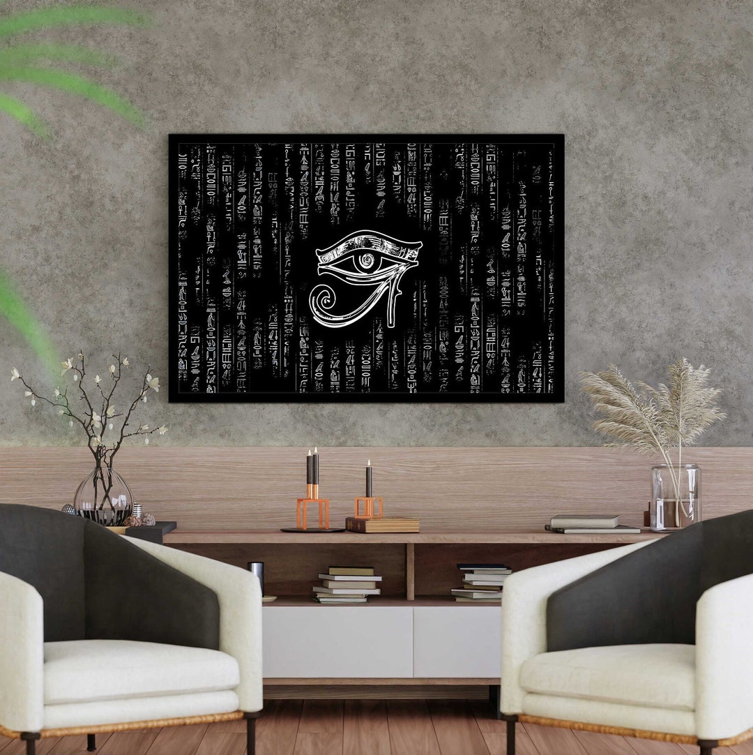 Egypt Canvas, Ethnic Wall Decor, Egypt Wall Art, Hieroglyph Picture ...