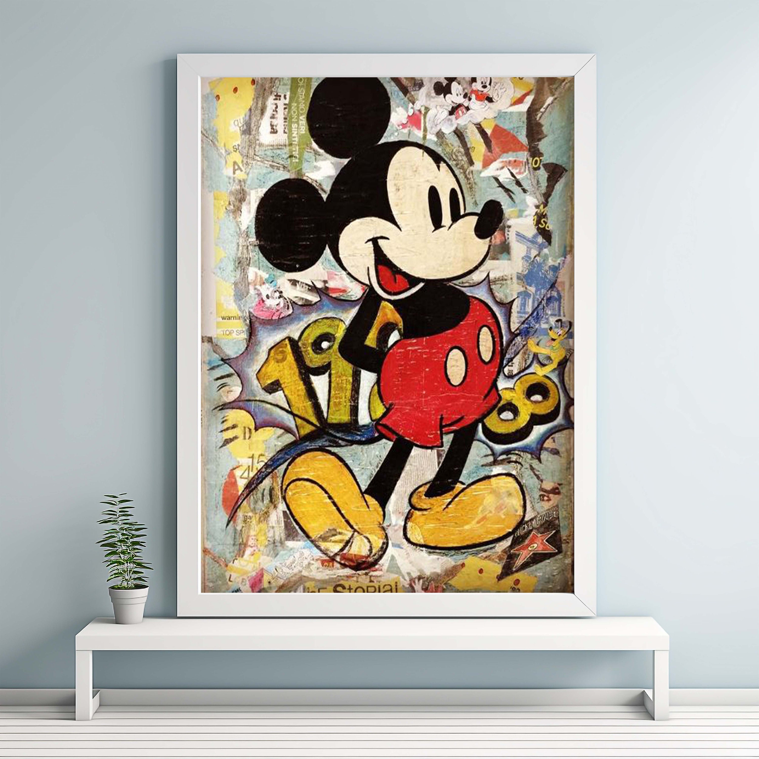 Mickey Mouse Canvas, Cartoon Theme Canvas, Kids Room Decor, Home Decor ...
