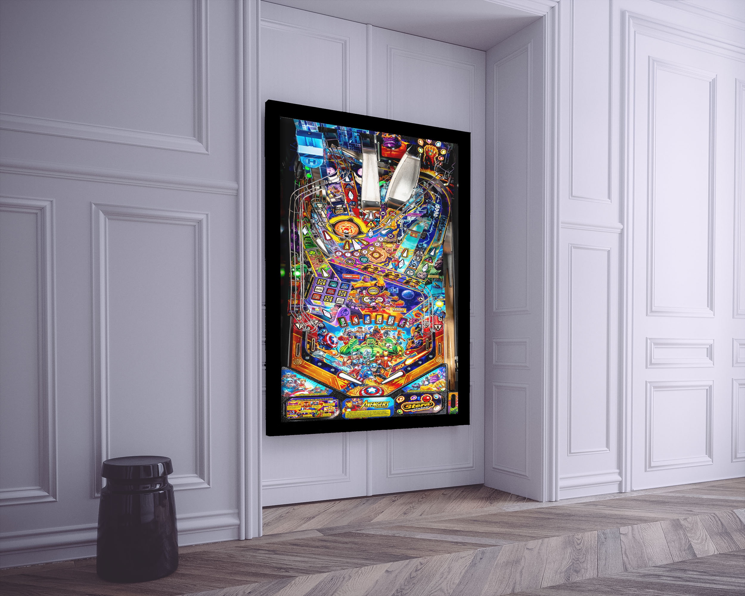 Pinball Playfield Canvas, Pinball Canvas, Pinball Game Room Decor, Kids ...