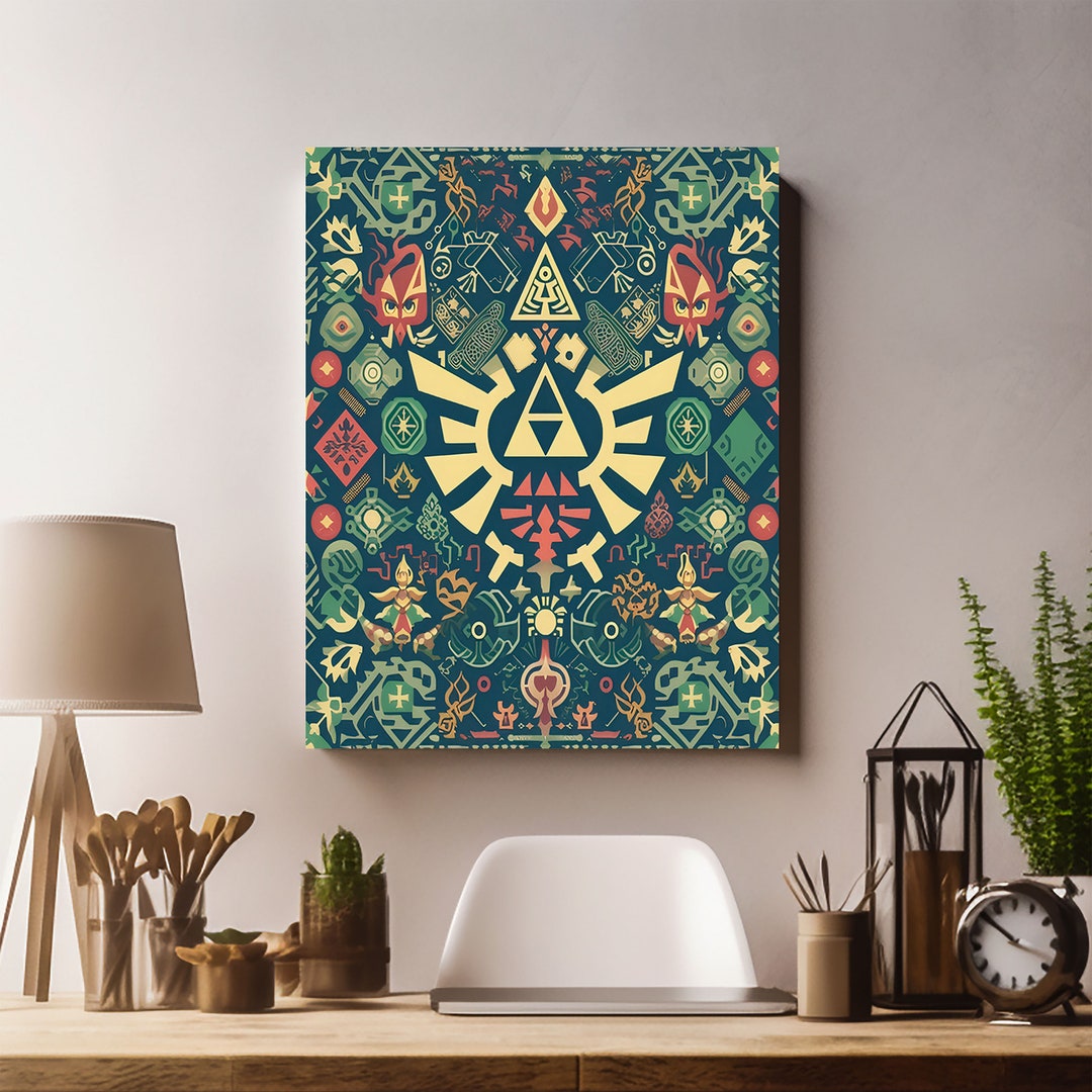 Legend of Zelda, Zelda Canvas, Zelda Wall Art, Gaming Room Decor, Game ...