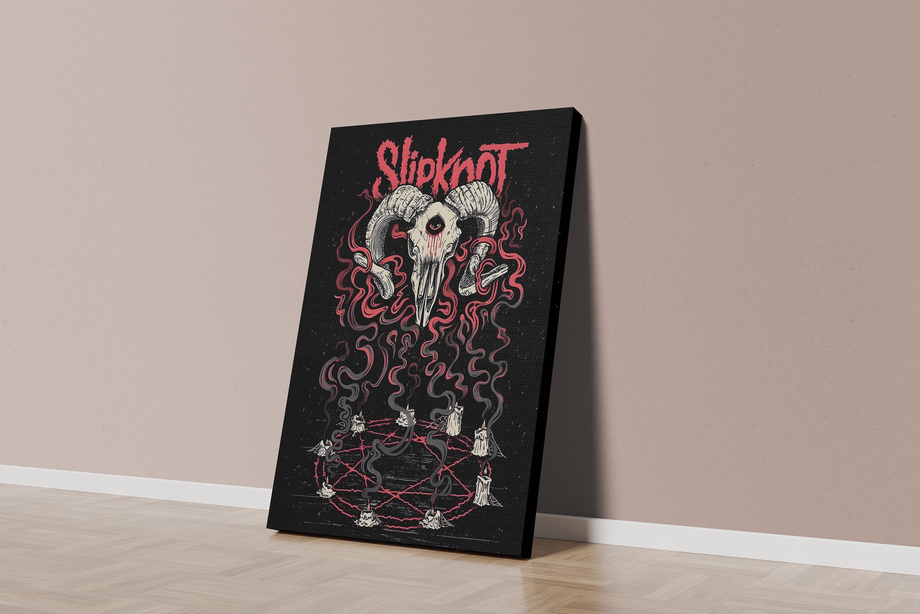 Slipknot Skull Canvas, Metal Music Art, Musician Decor - Etsy