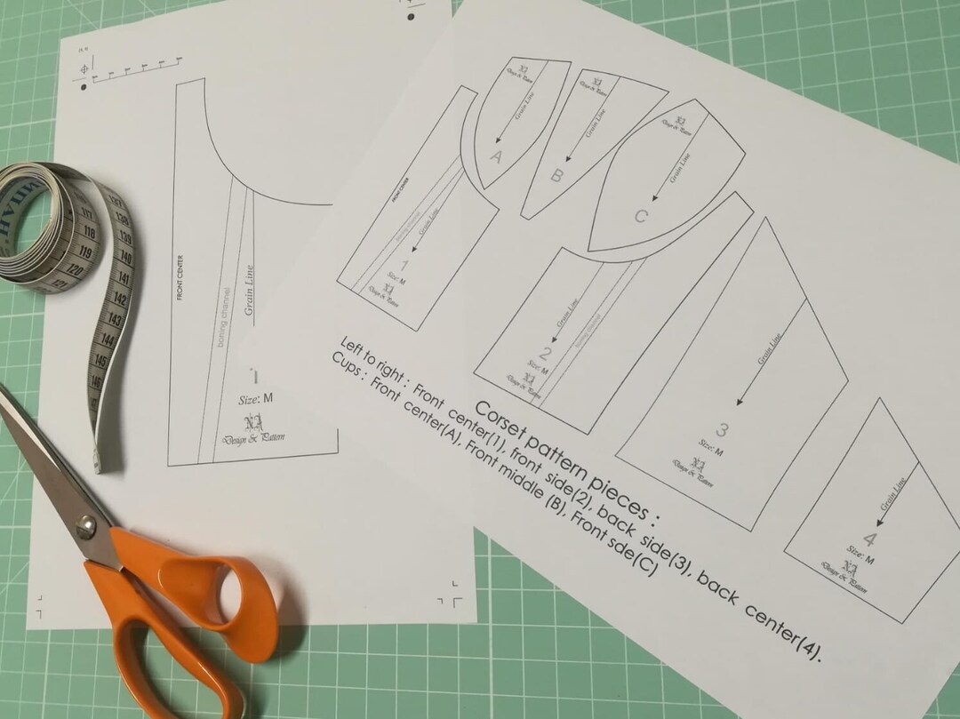 Corset Paper Pattern - Etsy