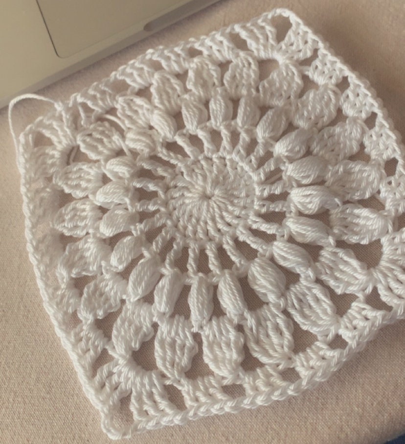 Boho Granny Square Crochet Digital Pattern PDF, Easy Step by Step Tutorial With Pictures for ...