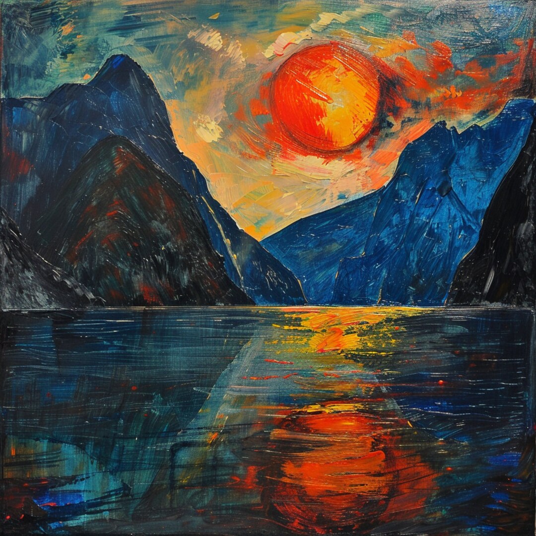 An Edvard Munch-inspired Milford Sound, New Zealand - Etsy
