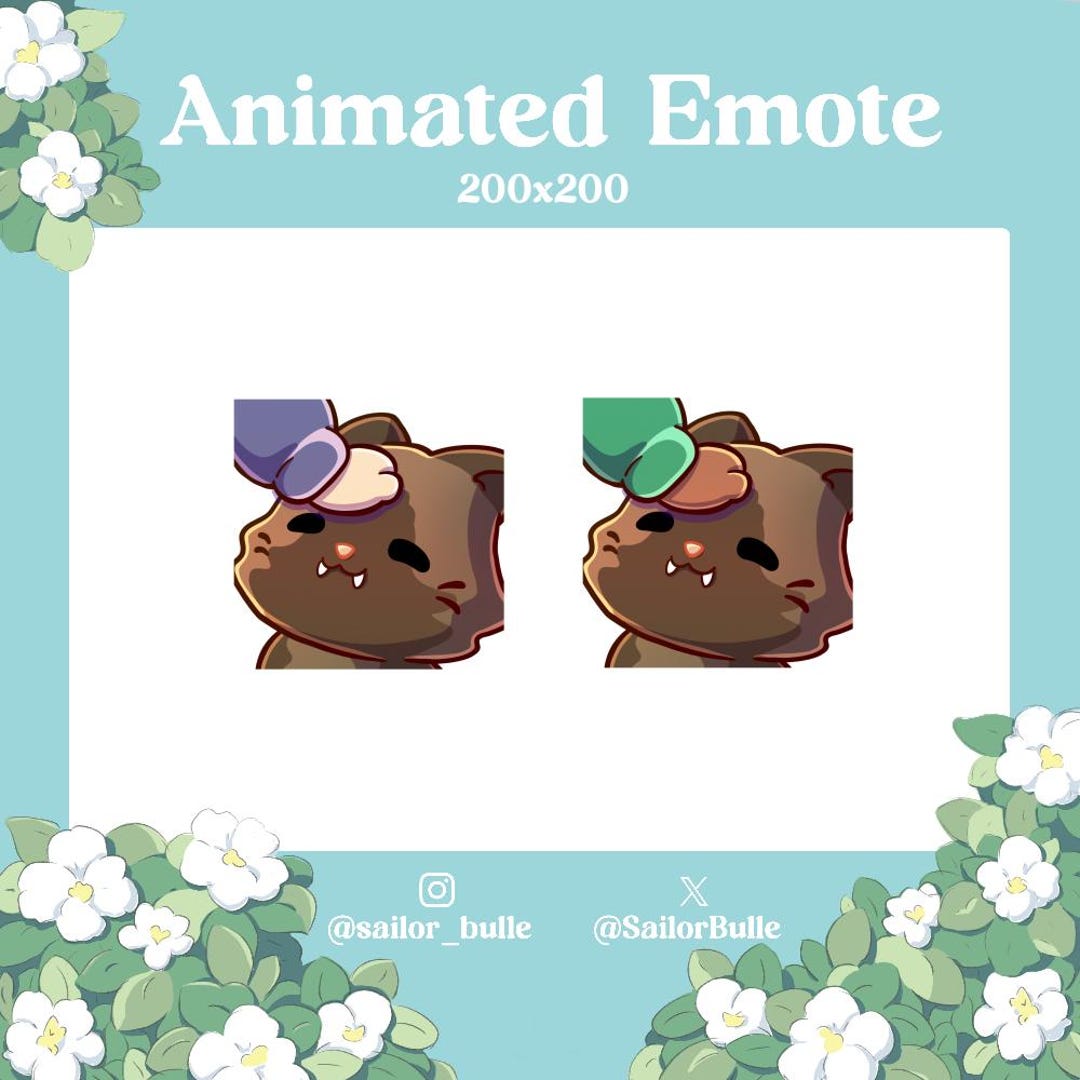 Animated Emotes - Pat Pat Cat - Etsy