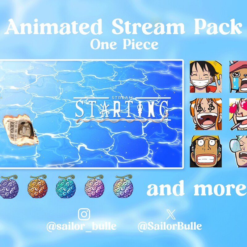 One Piece Stream Overlay - Etsy