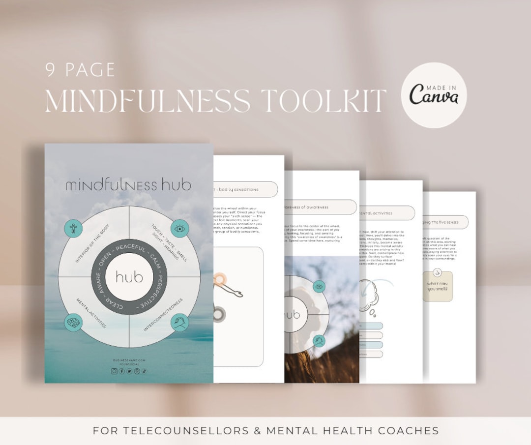 Mindfulness Toolkit, Coaching Tools, Coaching Toolkit, Canva Template ...