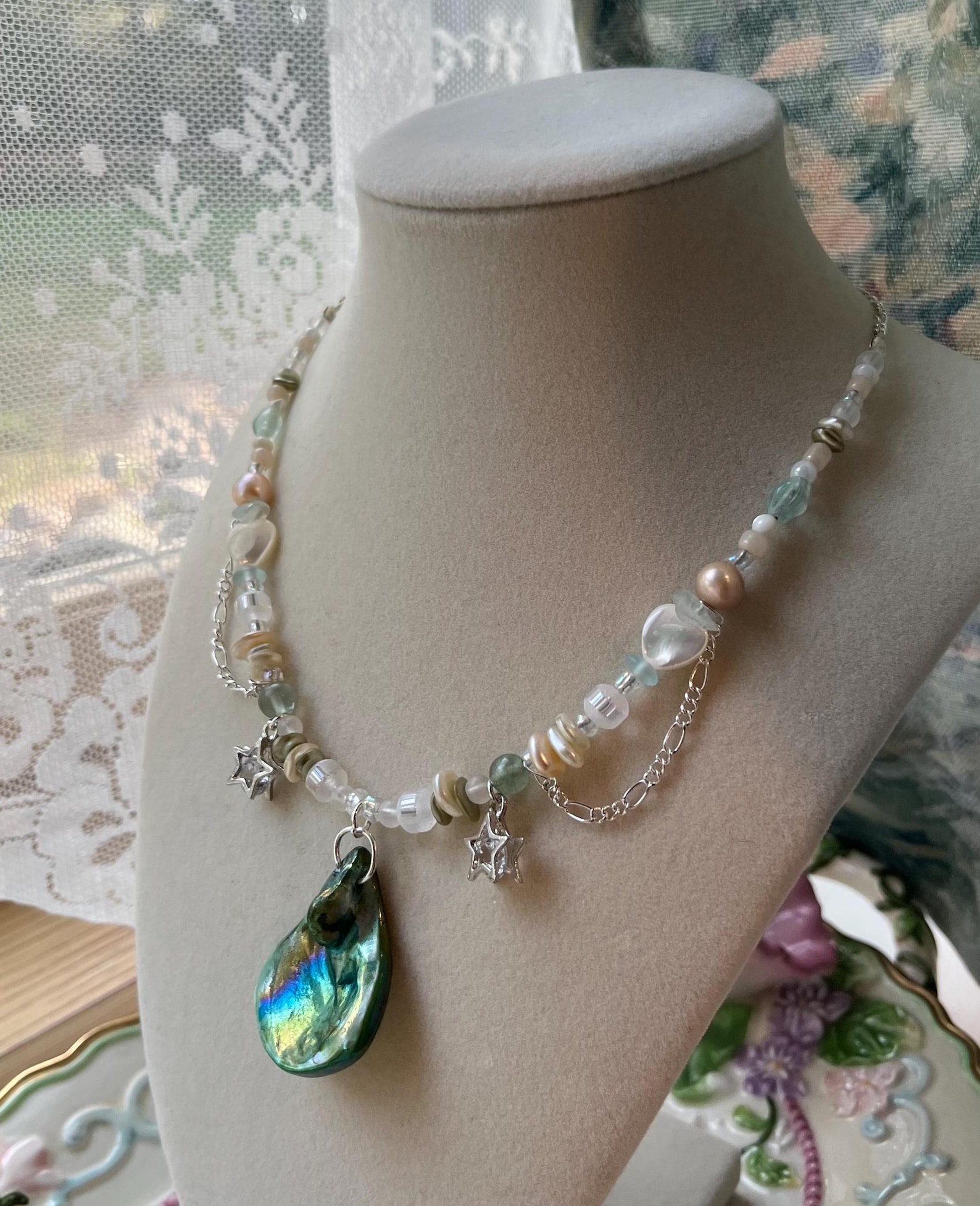 Silver Mermaid Pendant Necklace Ocean-core Necklace - Etsy