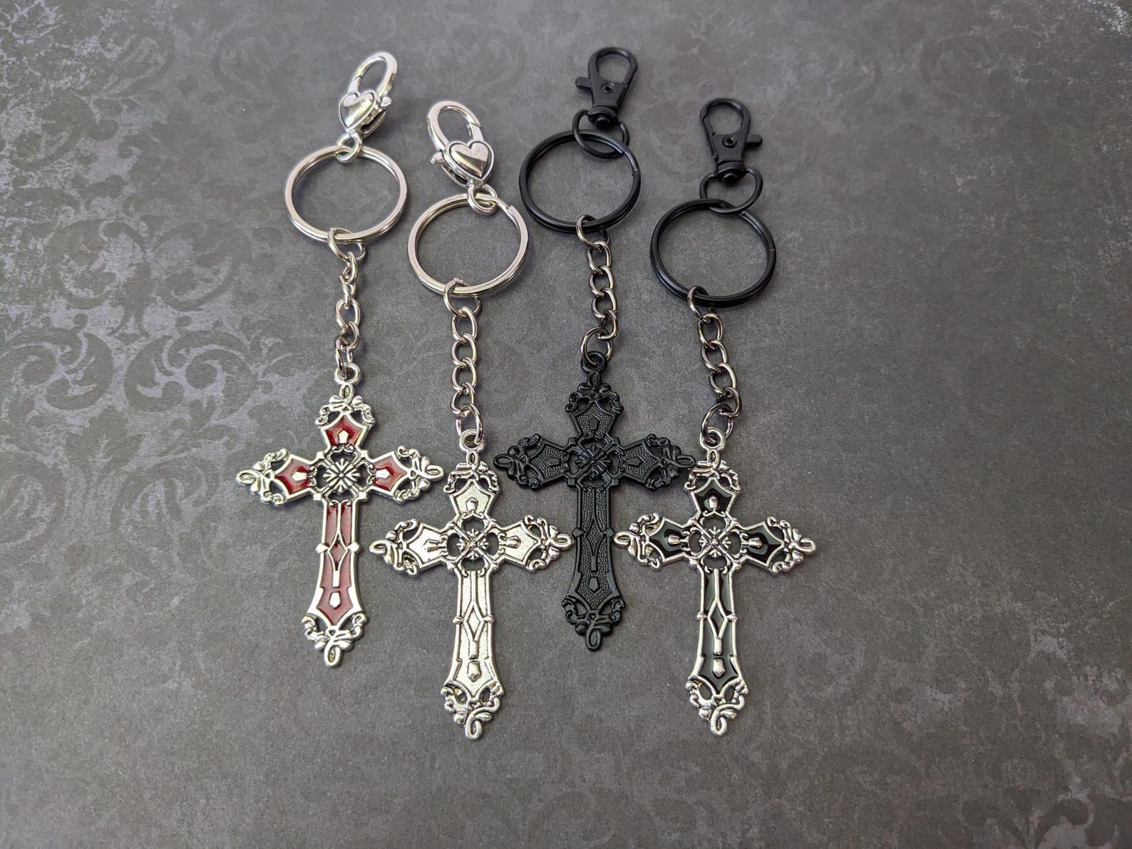 Cross Keychain - Etsy