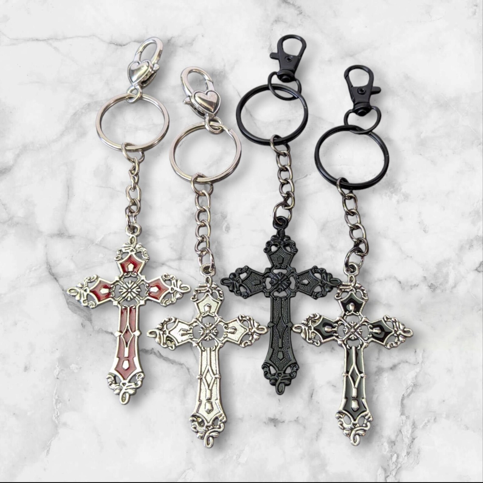 Cross Keychain - Etsy
