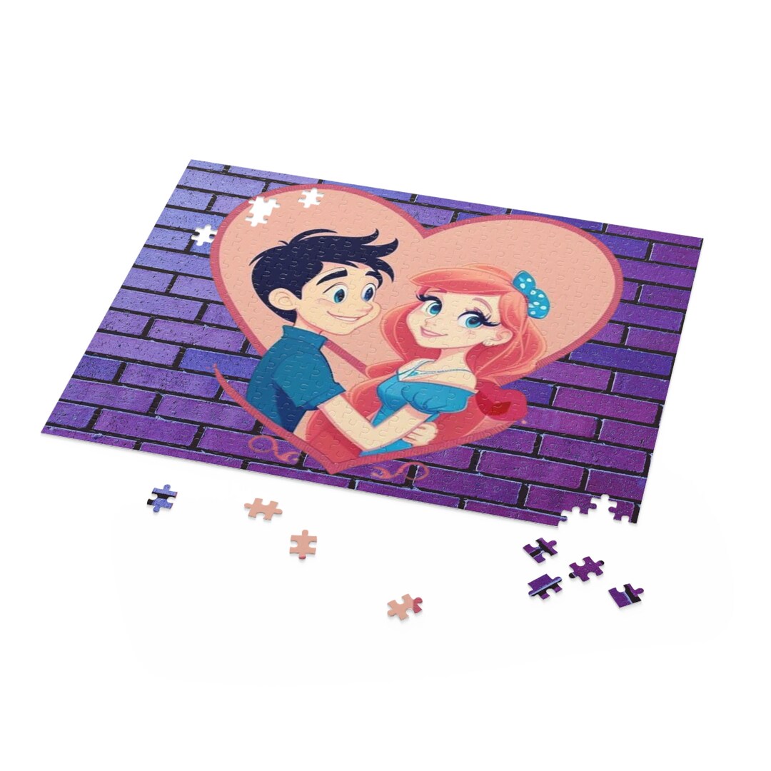 Couple in Love Valentines Day Puzzle 120, 252, 500-piece - Etsy