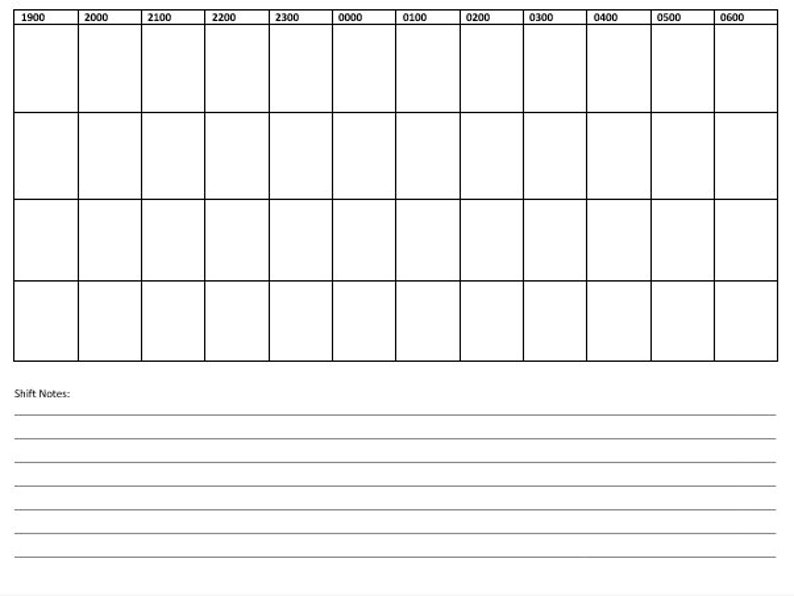 Postpartum Nurse Printable Report Sheet Shift Log - Etsy