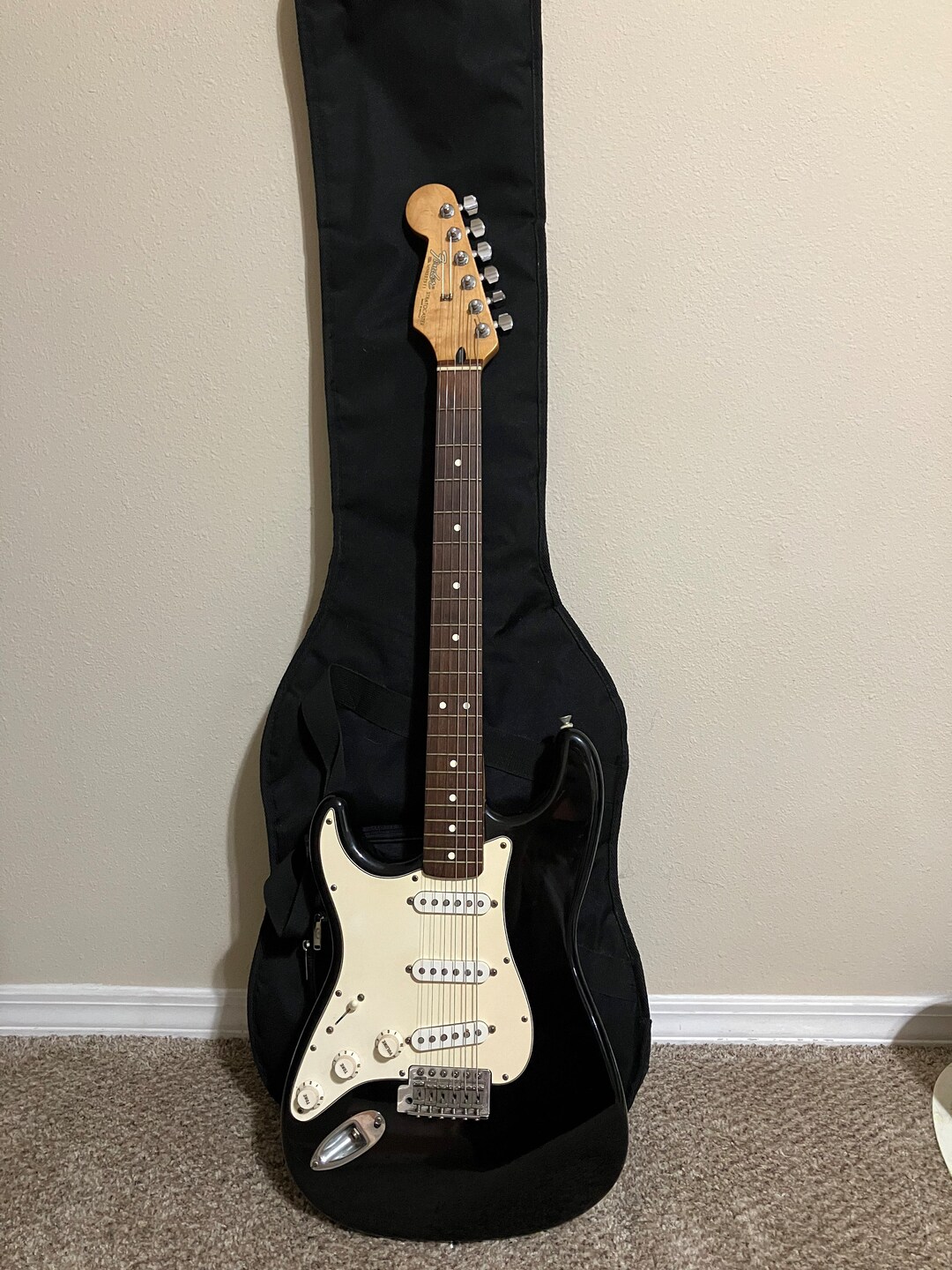 Fender Standard Stratocaster Left Handed (1999) - Vintage Black, Alder ...