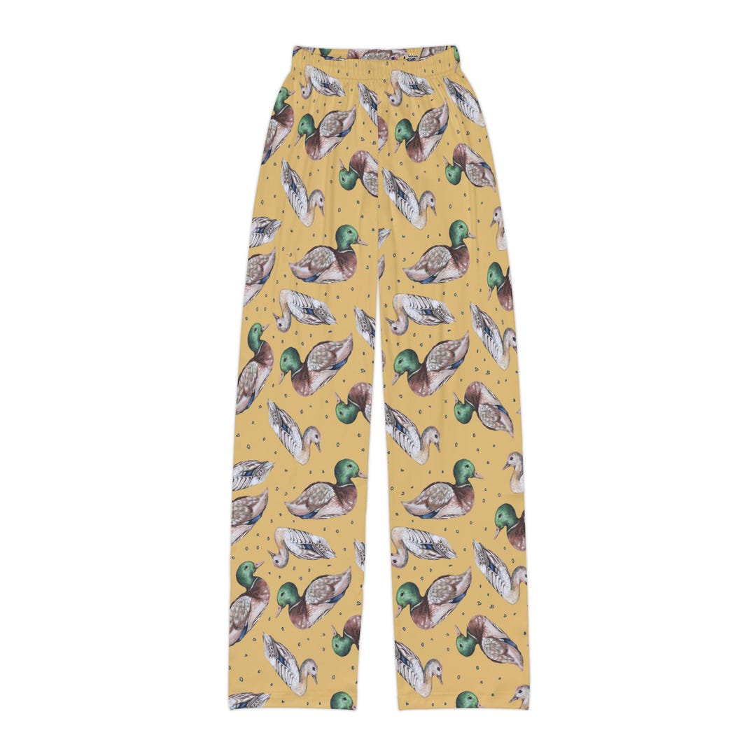 Quirky Duck Print Kids Pajama Pants, Cozy Sleepwear, Fun Loungewear ...