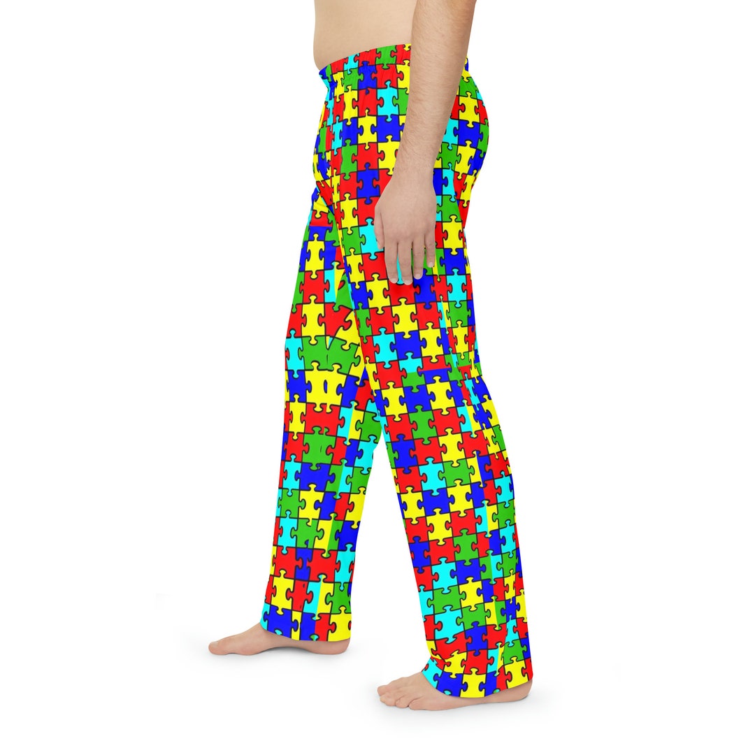 Autism Awareness, Puzzle Piece Print Men's Pajama Pants AOP - Etsy