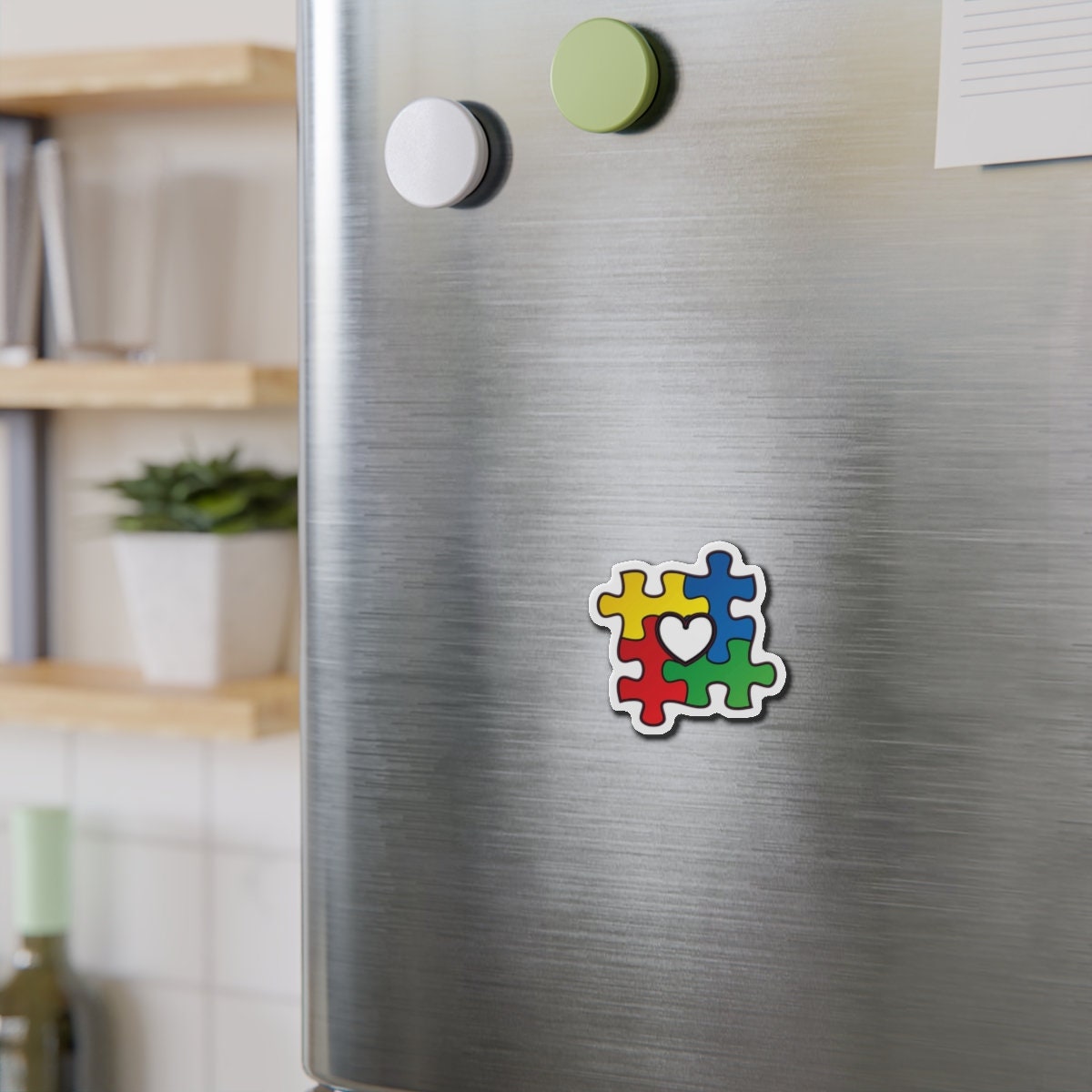Autism Awareness, Puzzle Piece, Print Heart Custom Die-cut Magnets - Etsy