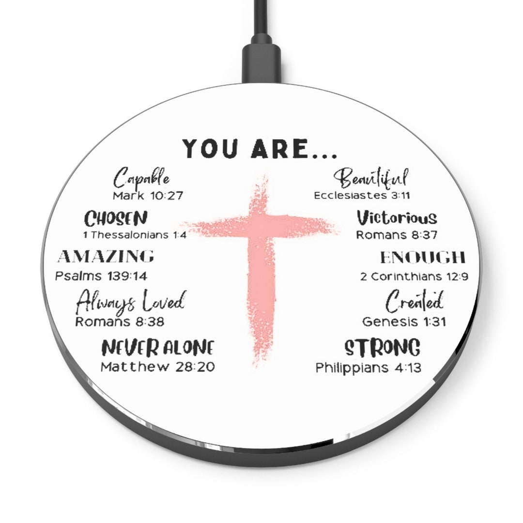 Inspirational Motivational You Are Bible Verses Wireless Charger - Etsy