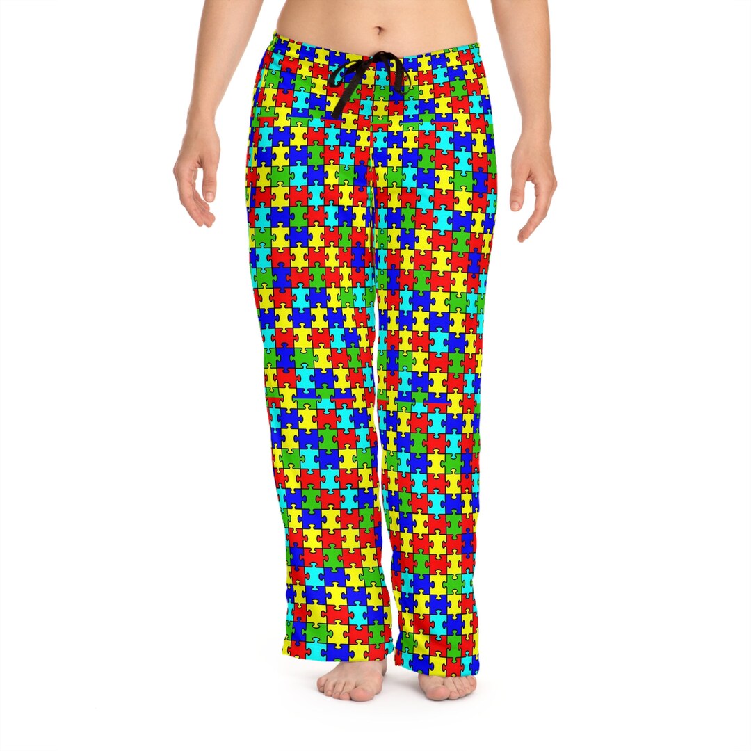 Autism Awareness, Puzzle Piece Print Women's Pajama Pants AOP - Etsy