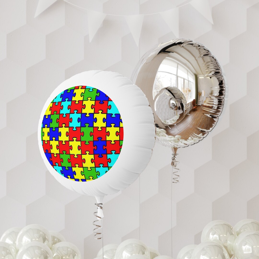 Autism Awareness, Puzzle Piece, Print Custom Mylar Helium Balloon - Etsy