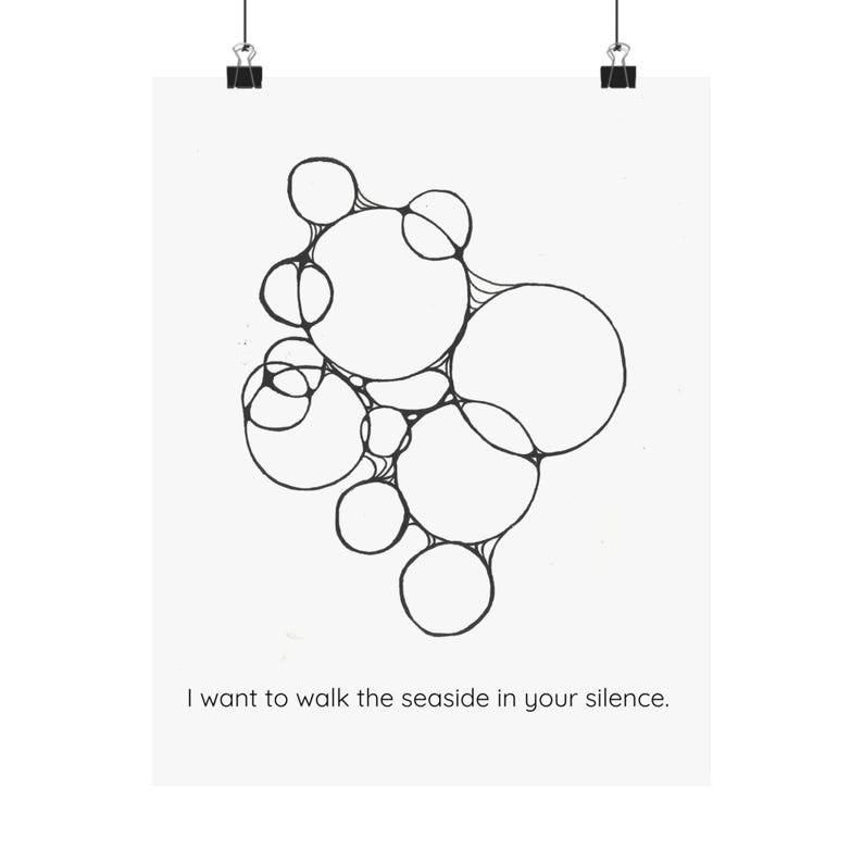 Silent Bubbles Ink Sketch Wall Art Print, Creative Art Design, Wall ...