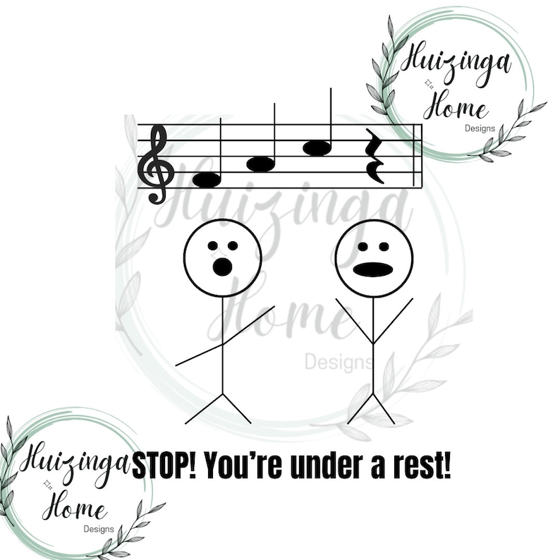Music Pun PNG- Stop! You Are Under A Rest - Etsy