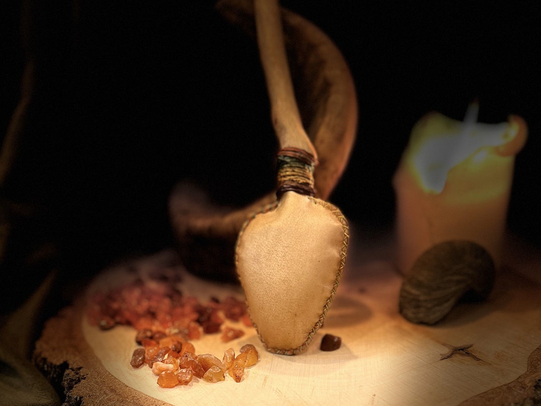 Shamanic Rattle for Rituals and Meditation. Made From Deer Hide Andsea ...