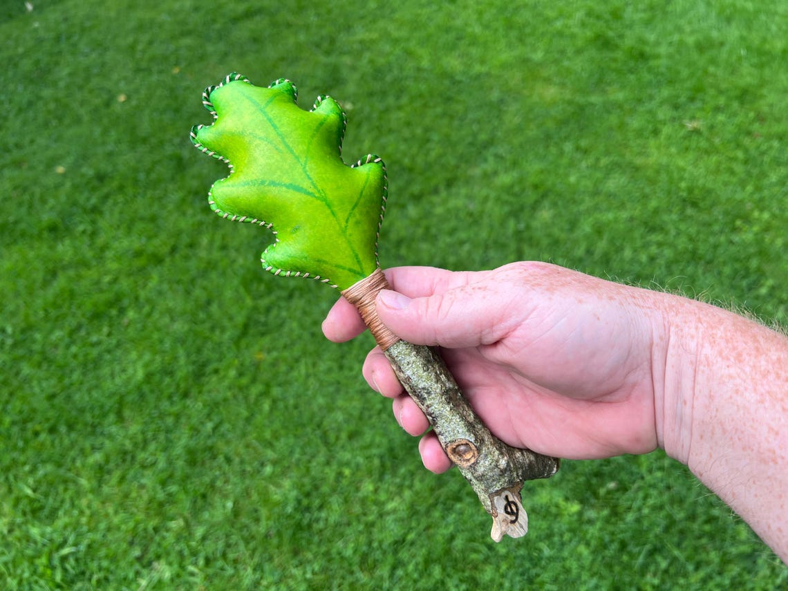 Handmade 'spirit of the Oak' Shamanic Rattle With Quartz, Tourmaline ...