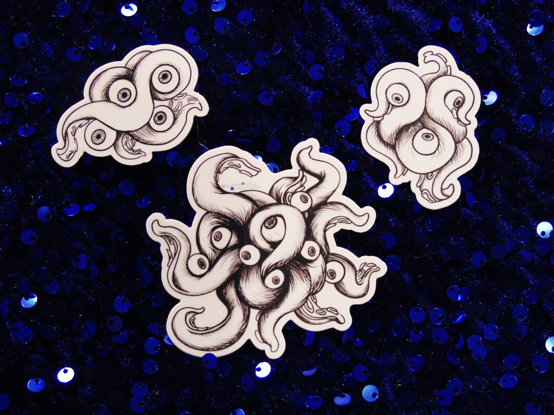 Squidgie Stickers - Weird and Creepy Lovecraftian Vinyl Decals ...