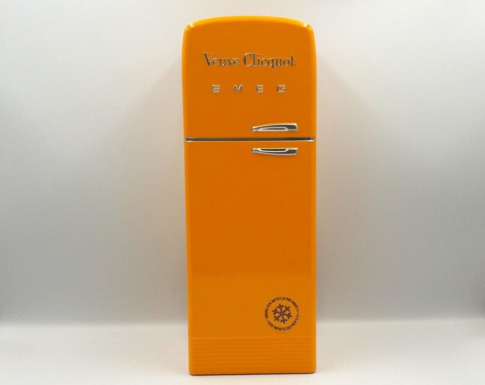 VEUVE-CLICQUOT Fridge Box Refrigerator SMEG Orange Champagne Luxury ...