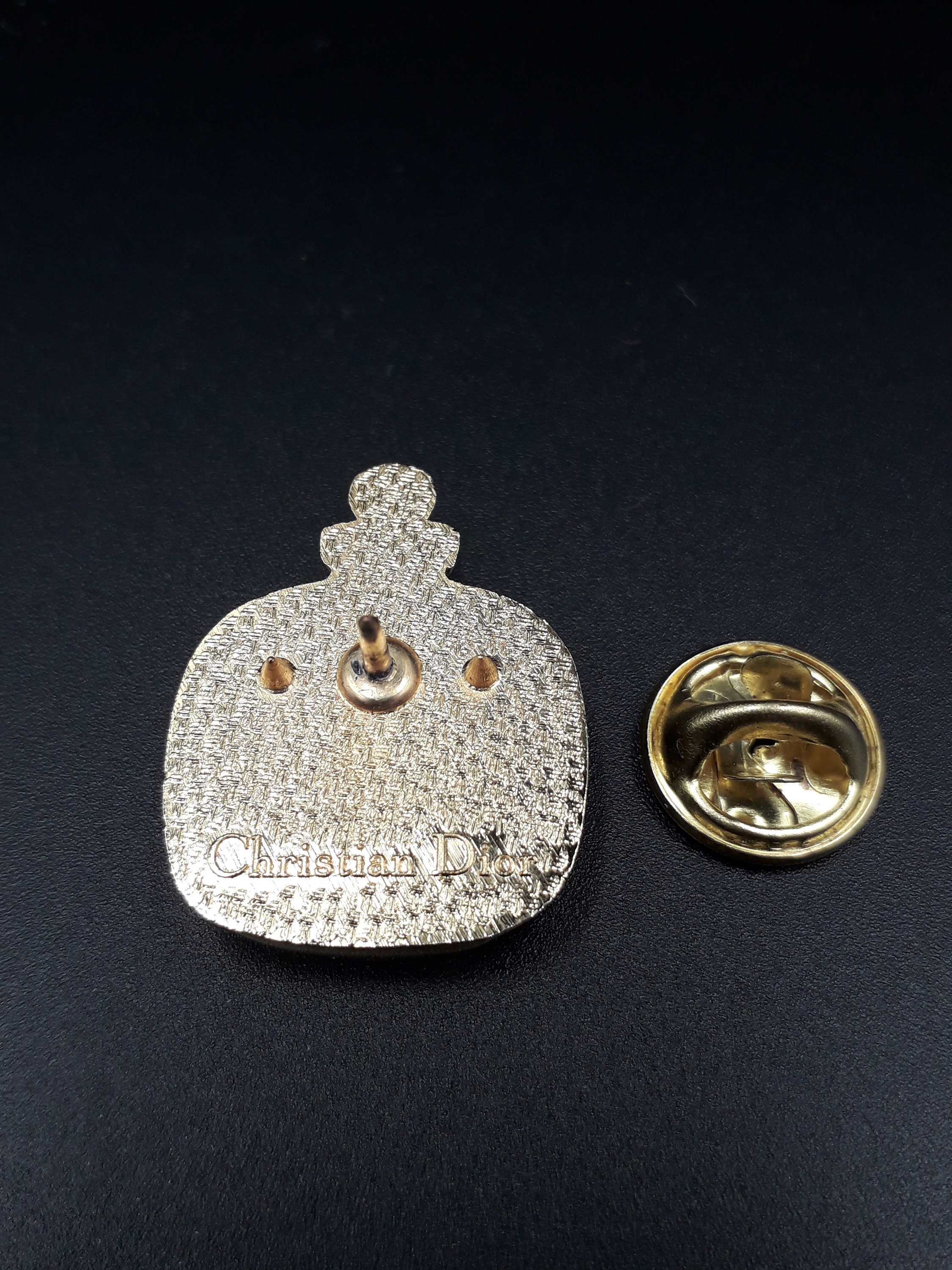 Christian Dior Dune Pin's Broochbadge Perfume Bottle Gold Jewel Vintage ...