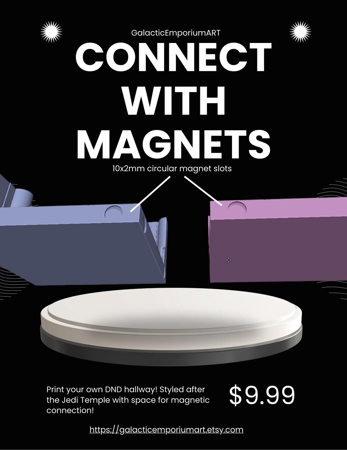 DND Hallway Kit - Jedi Temple STL Files (with Magnetic Connection ...