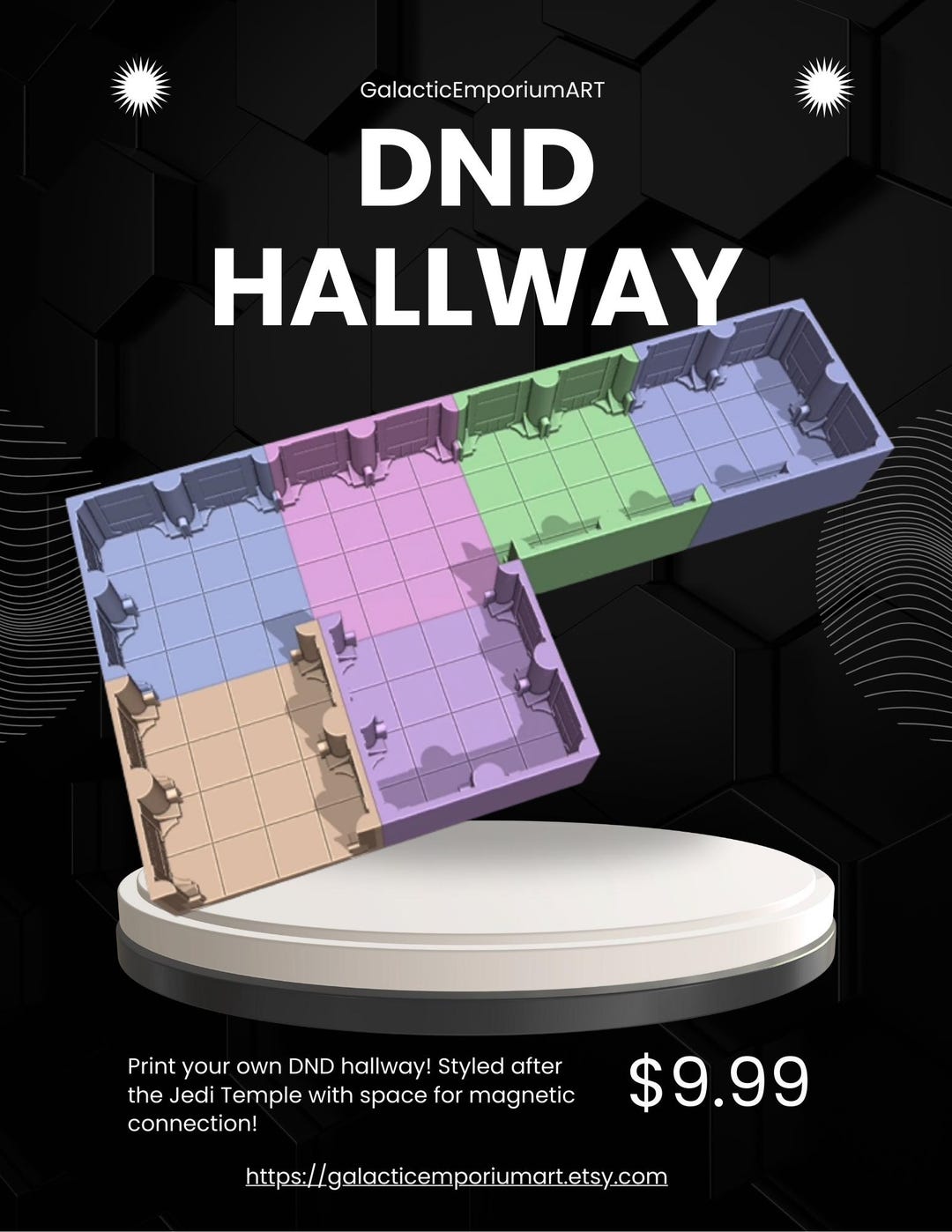 DND Hallway Kit - Jedi Temple STL Files (with Magnetic Connection ...