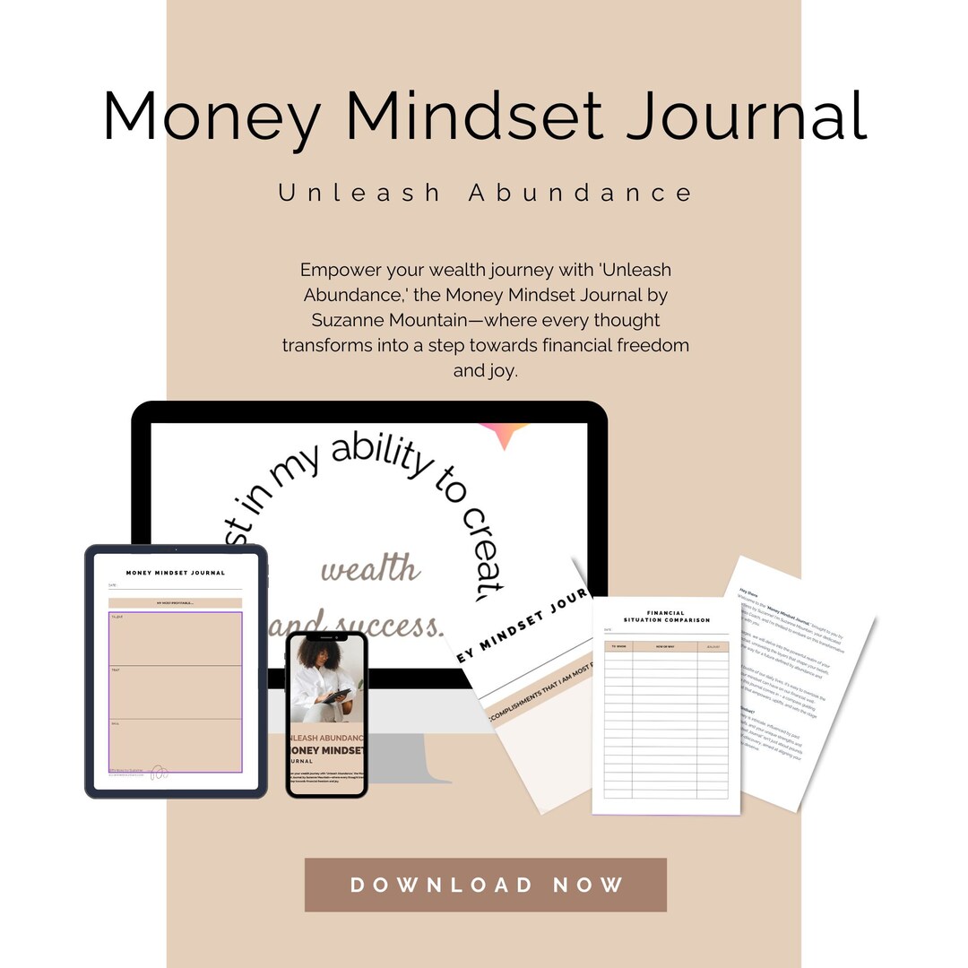 Money Mindset Journal, Money Planner, Downloadable Money Planner With ...