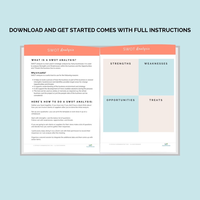 Business Template Swot Analysis Business Planning Swot Template Small ...