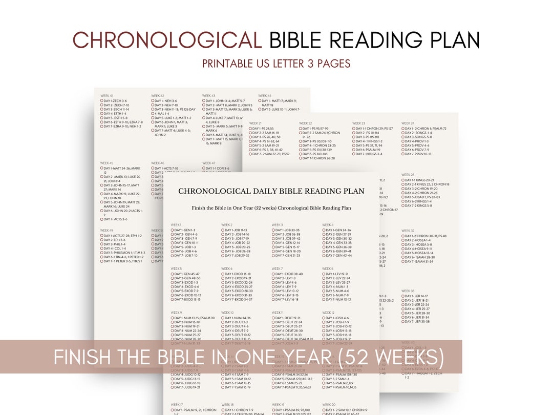 Chronological BIBLE in ONE YEAR Reading Plan| Finish the Bible in One ...