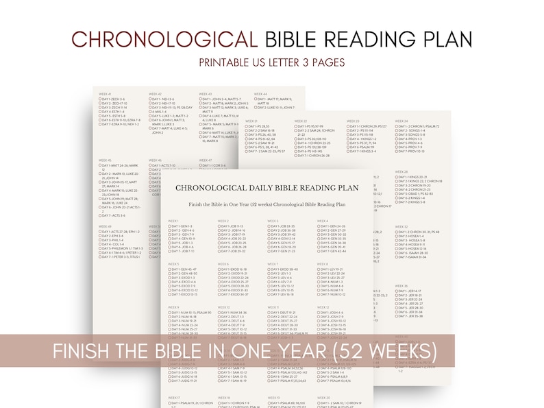 Chronological BIBLE in ONE YEAR Reading Plan| Finish the Bible in One ...