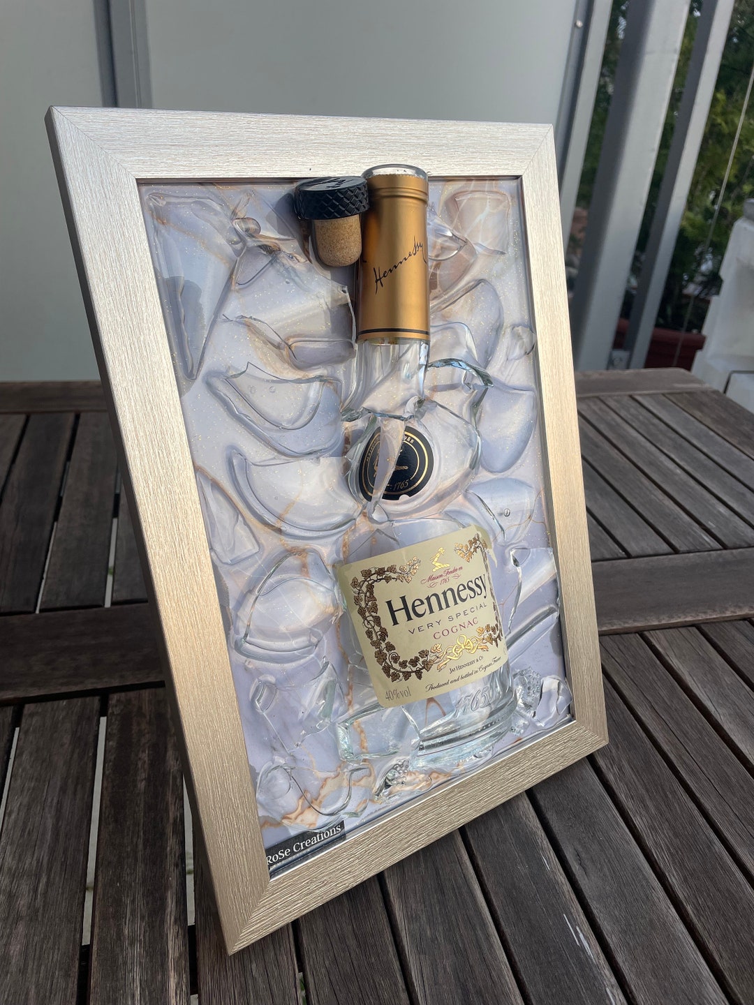 Bottle Art Hennessy Glass Art - Etsy