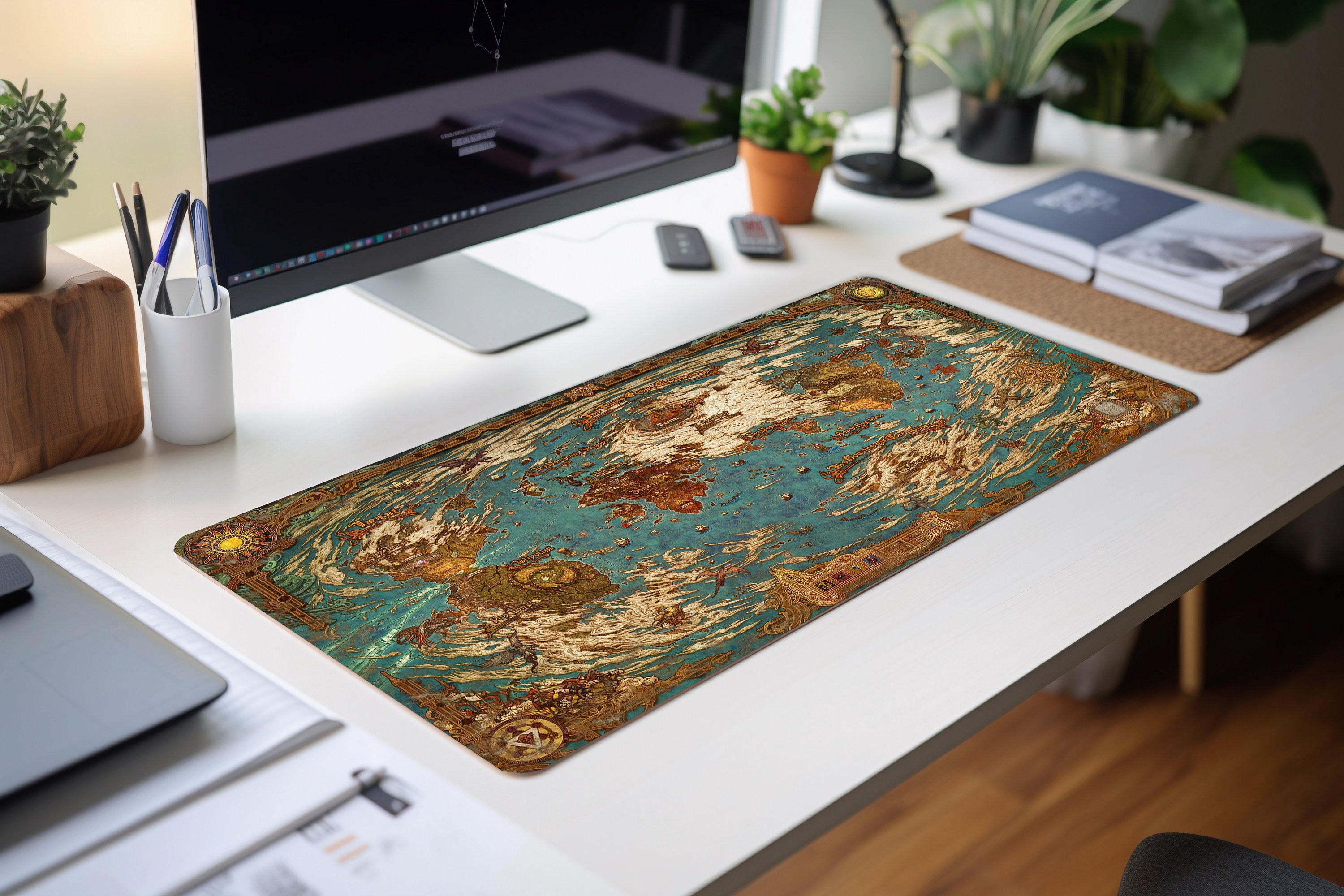 Final Fantasy XIV Desk Mat XXL Endwalker Mousepad With Hydaelyn Map ...