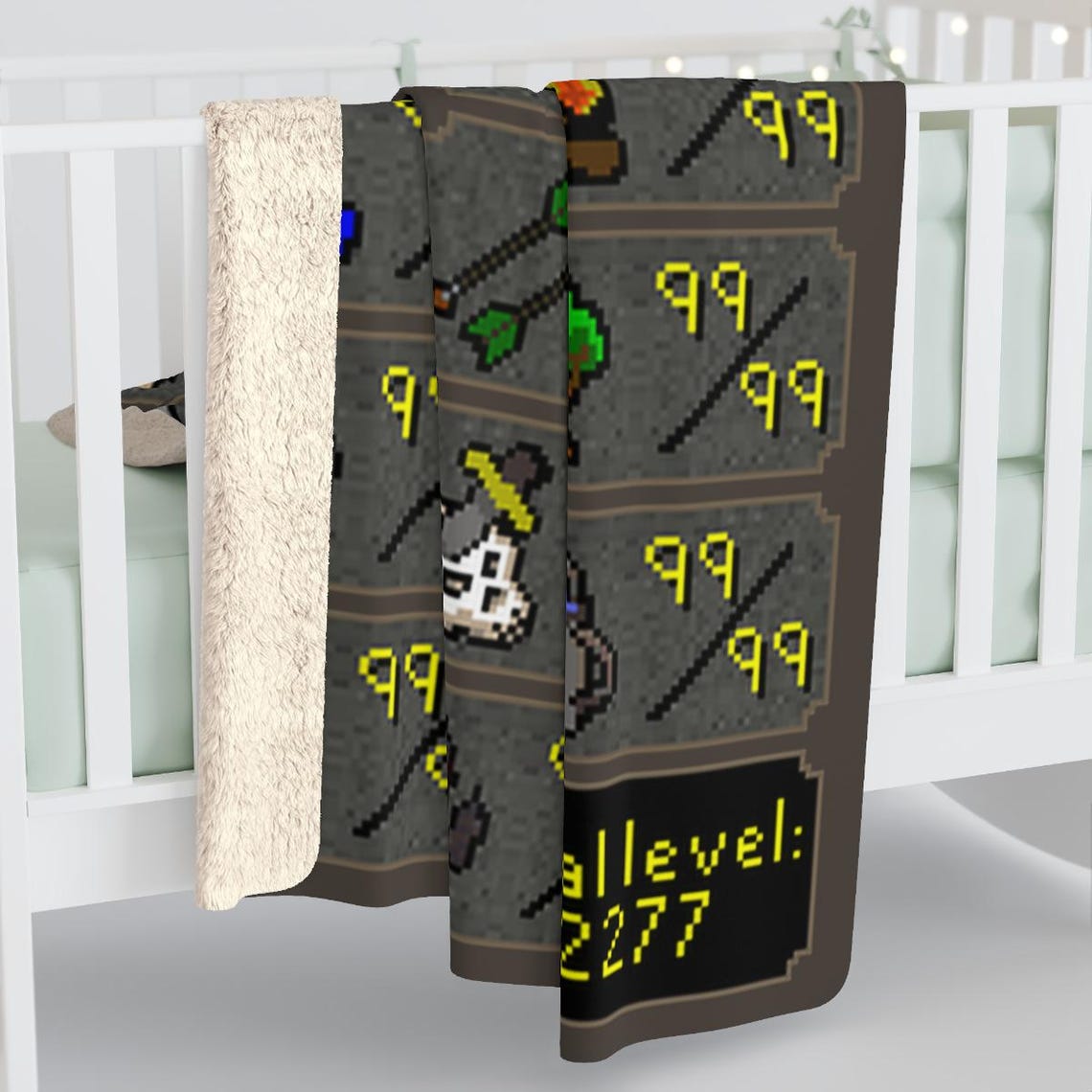 Old School Runescape Blanket | Extra Large Sherpa | Personalized OSRS ...