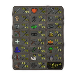 Old School Runescape Blanket | Extra Large Sherpa | Personalized OSRS ...