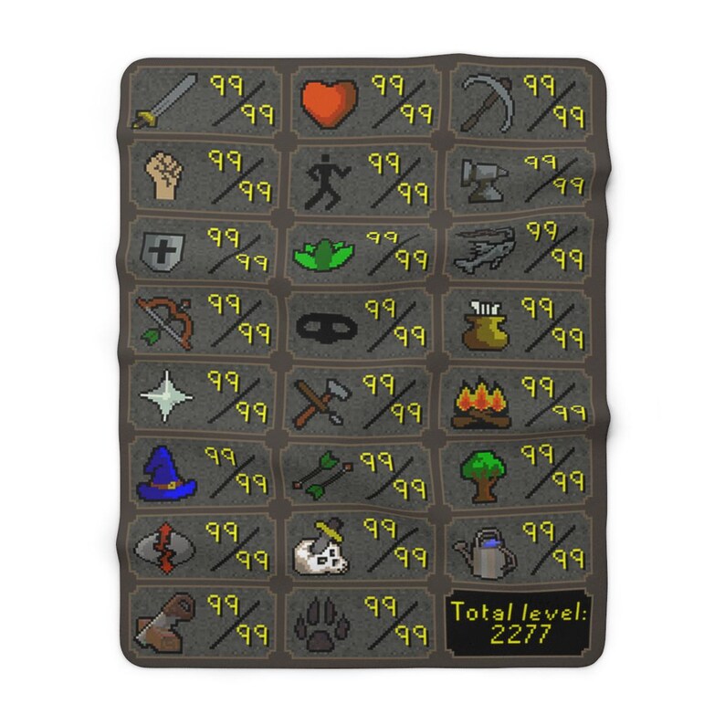 Old School Runescape Blanket | Extra Large Sherpa | Personalized OSRS ...