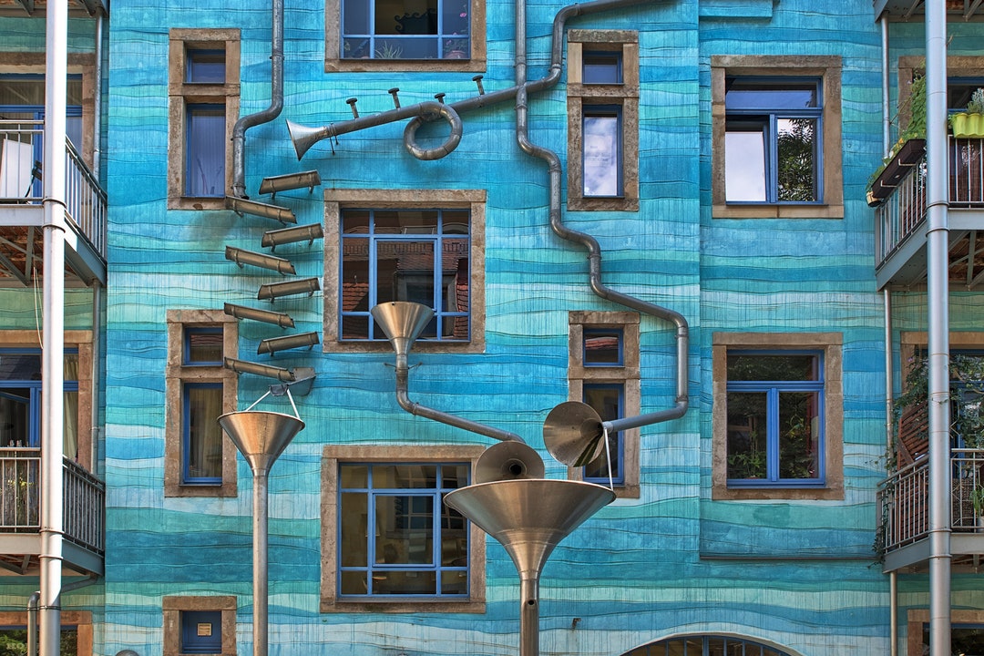 Singing Drain Pipes (dresden, Germany) - Matted Paper Print | Wall Art ...