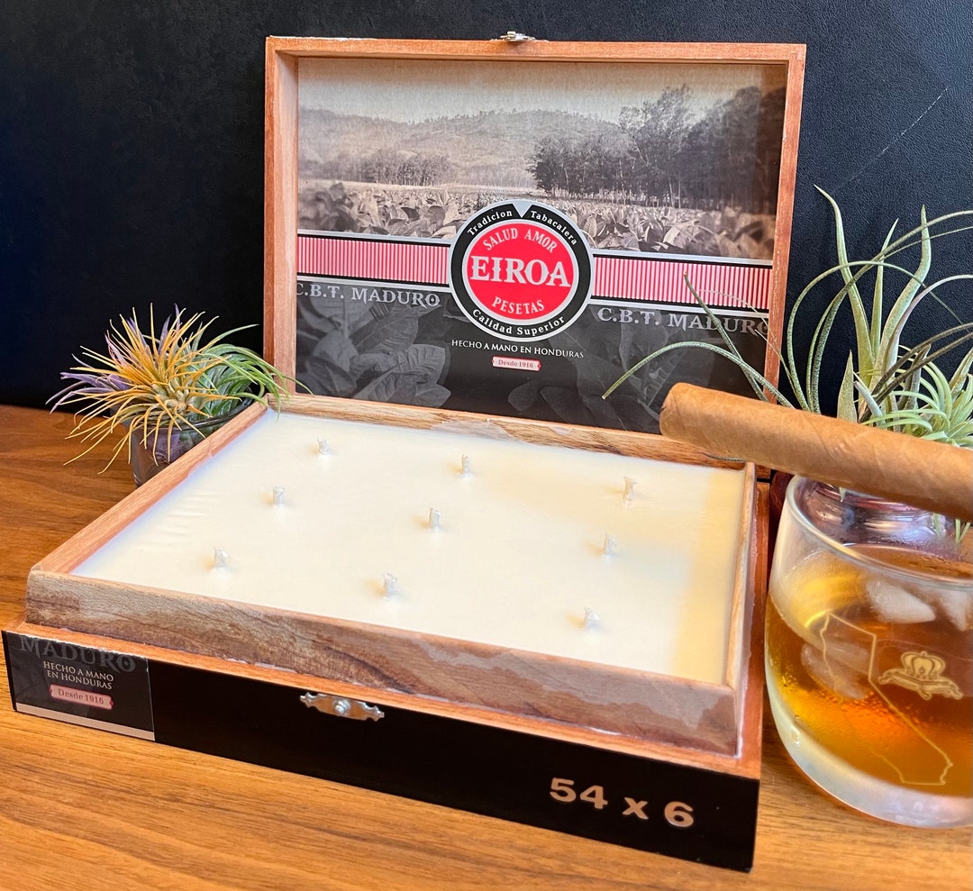 Hand-crafted & Hand-poured Cigar Box Candle - Etsy
