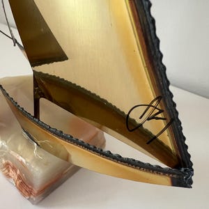 Mid Century Double Sail Mario Jason Designed Sailboat on Quartz Base - Etsy