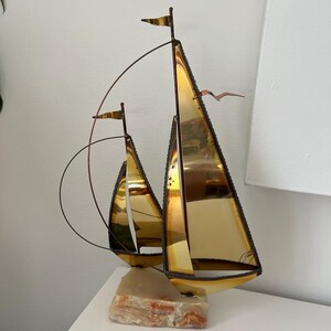 Mid Century Double Sail Mario Jason Designed Sailboat on Quartz Base - Etsy