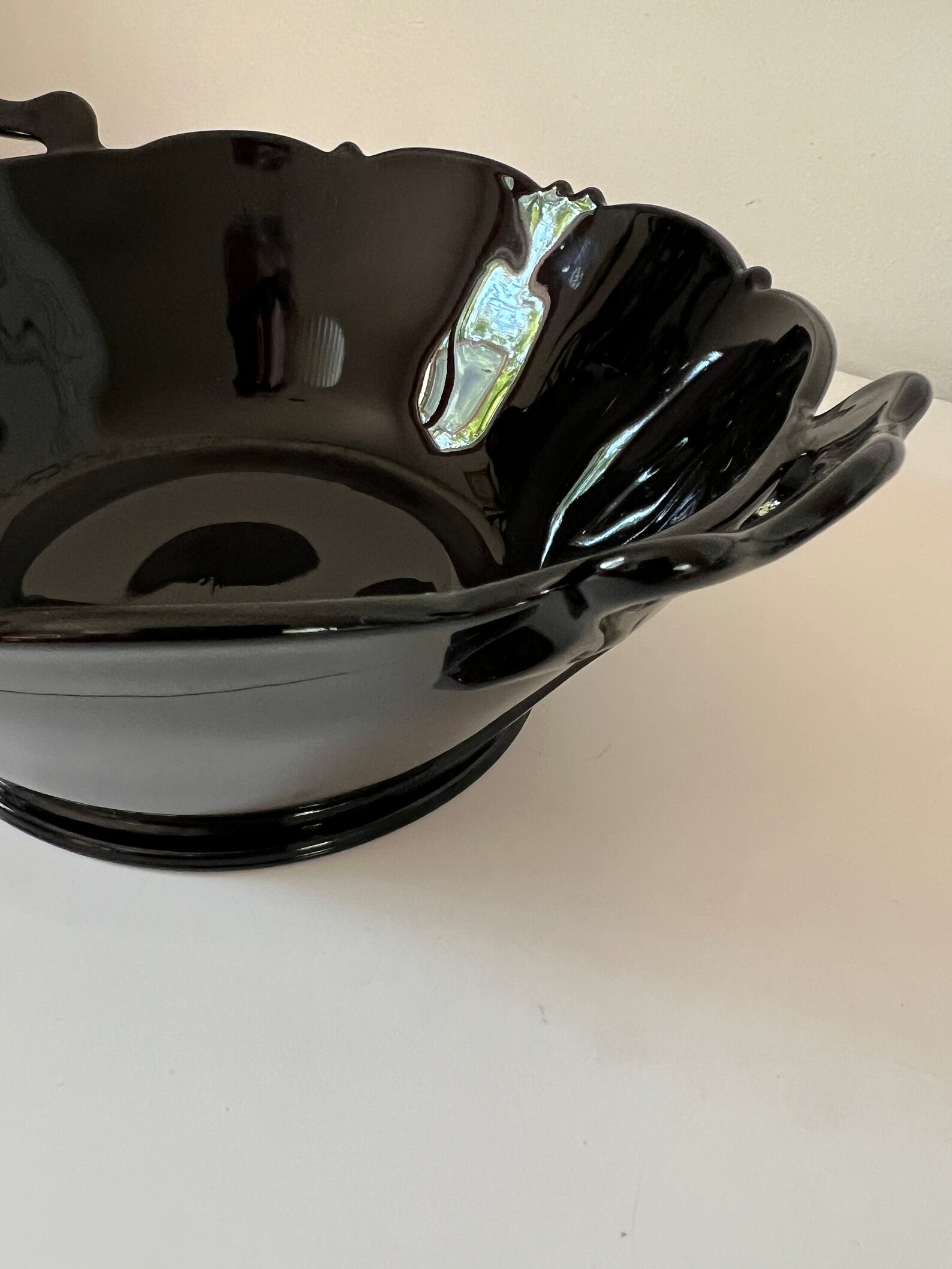 Stunning Vintage 1930s LE SMITH GLASS Mt.pleasant Black Amethyst Double ...